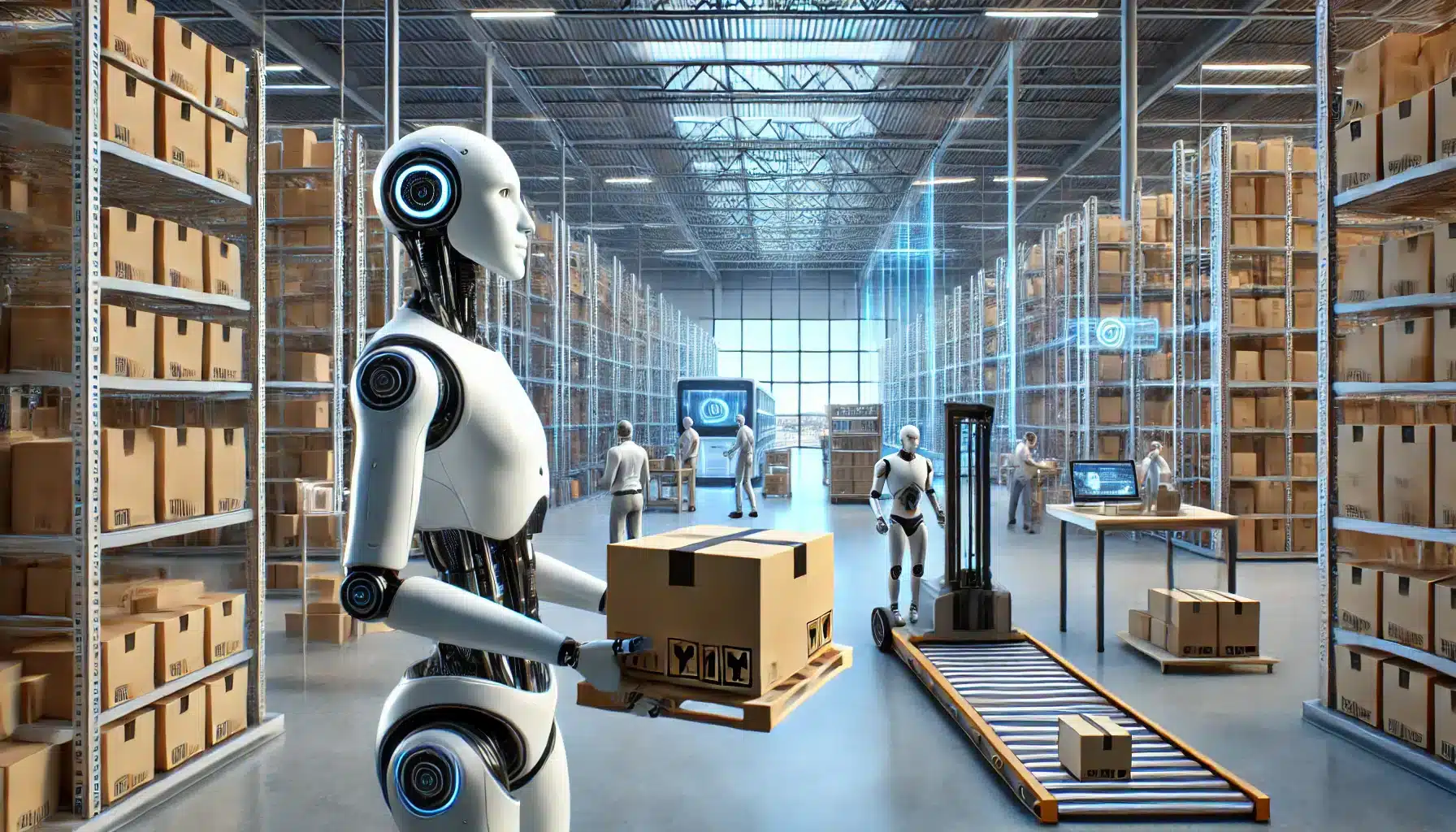 Humanoïde robots in magazijnen